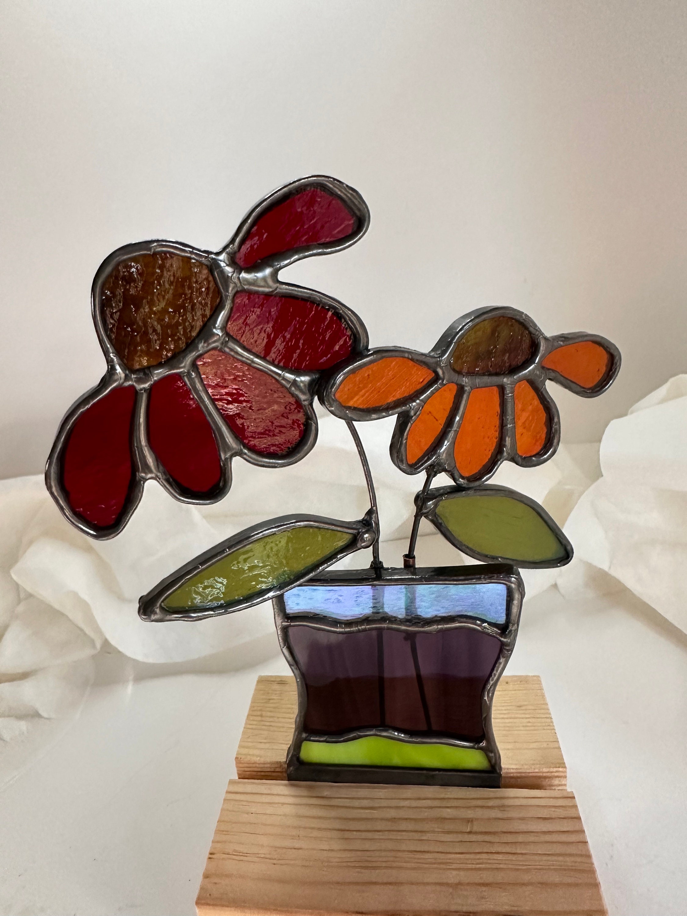 Digital Pattern - Stained Glass Spring Flower Vase With Removable ...