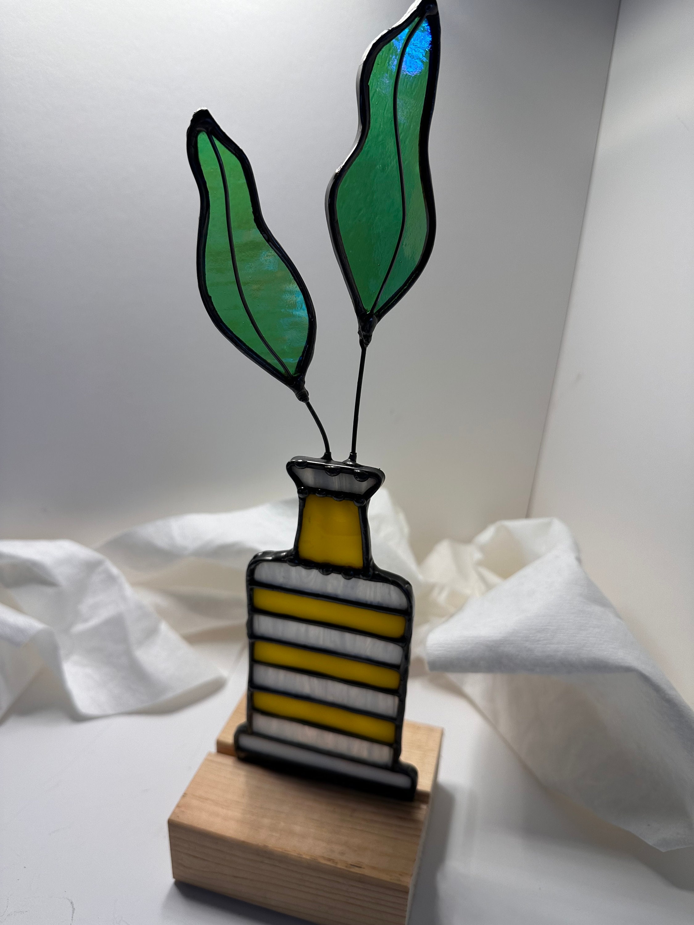 Digital Pattern - 3 Stained Glass Spring Flower Vases With Removable ...