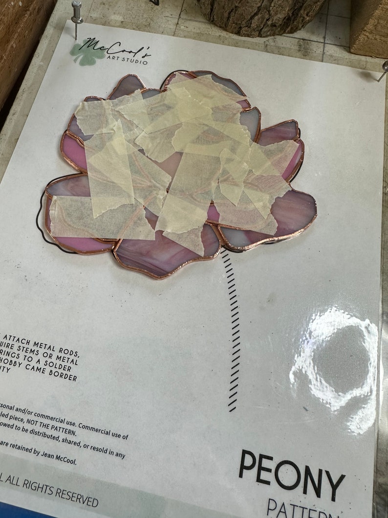 Digital Pattern - Stained Glass Freestanding Spring Floral Decoration ...