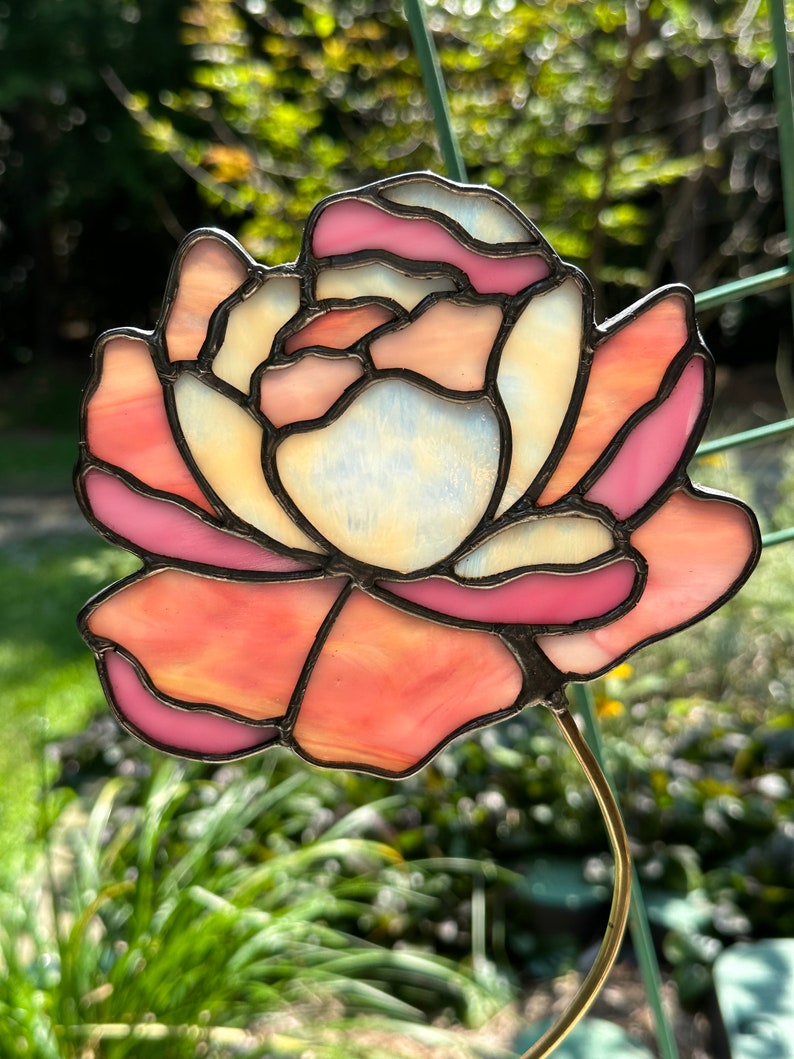 Digital Pattern - Stained Glass Freestanding Spring Floral Decoration ...