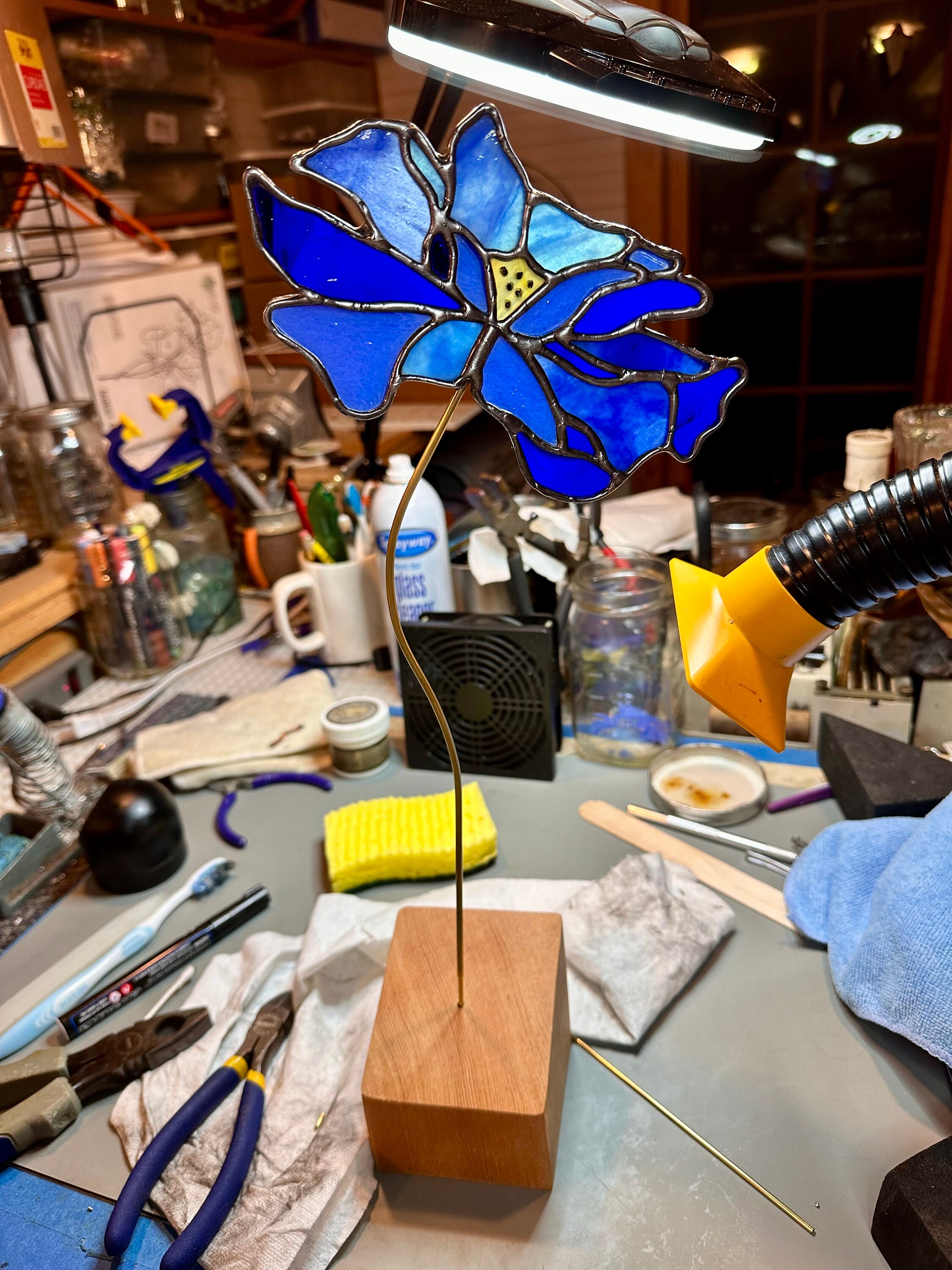 Digital Pattern - Stained Glass Freestanding Spring Floral Decoration ...