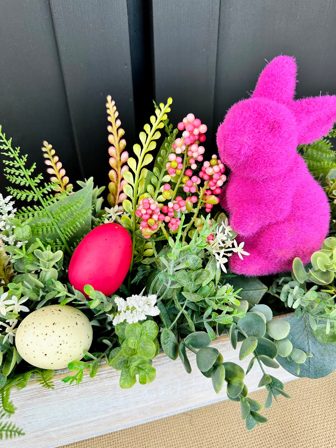 Hot Pink Easter Table Centerpiece, Long Narrow Easter Centerpiece ...