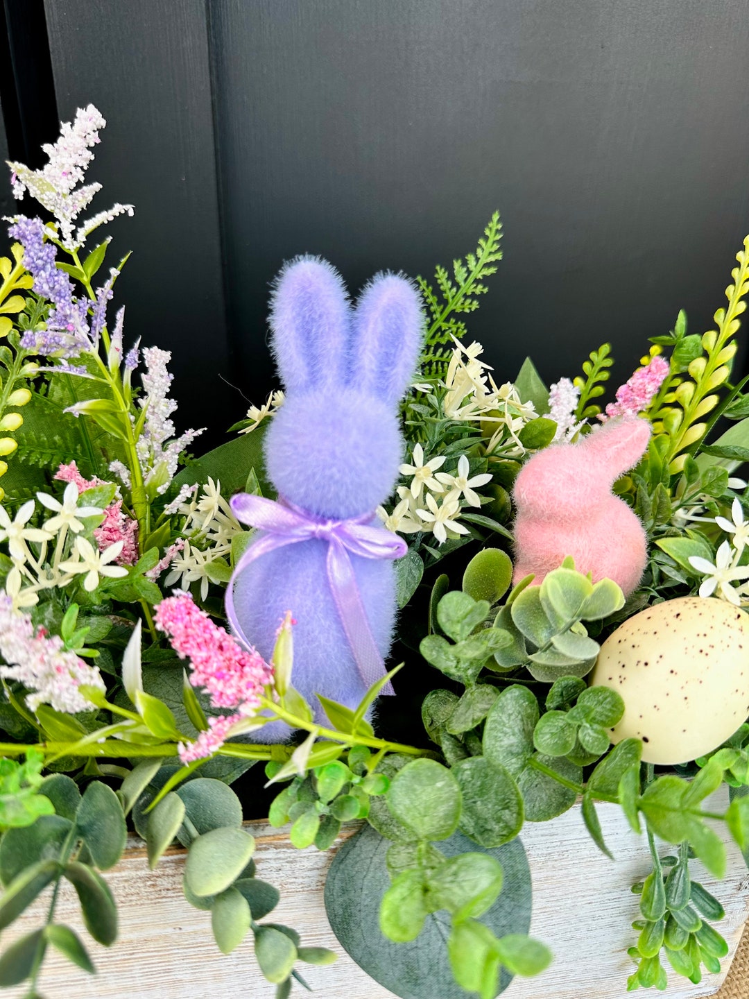 Easter Bunny Table Centerpiece, Long Easter Centerpiece, Easter Floral ...