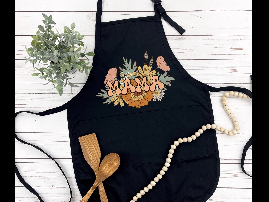 Floral Mama Apron, Mom Apron, Mama Apron, Best Gift Idea, Retro Apron ...
