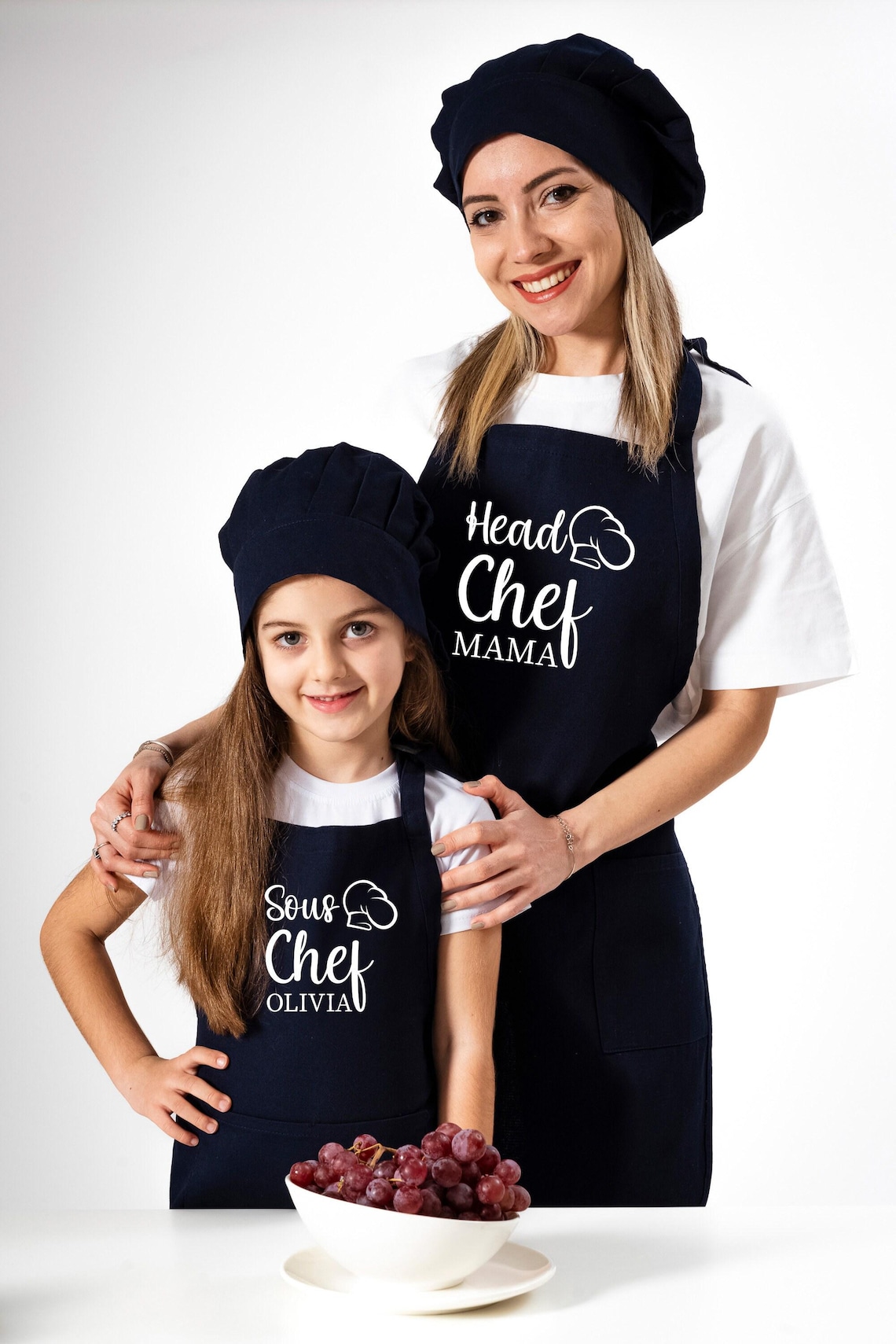 Custom Head Chef Sous Chef Apron, Kids Apron Set, Custom Cooking Apron ...