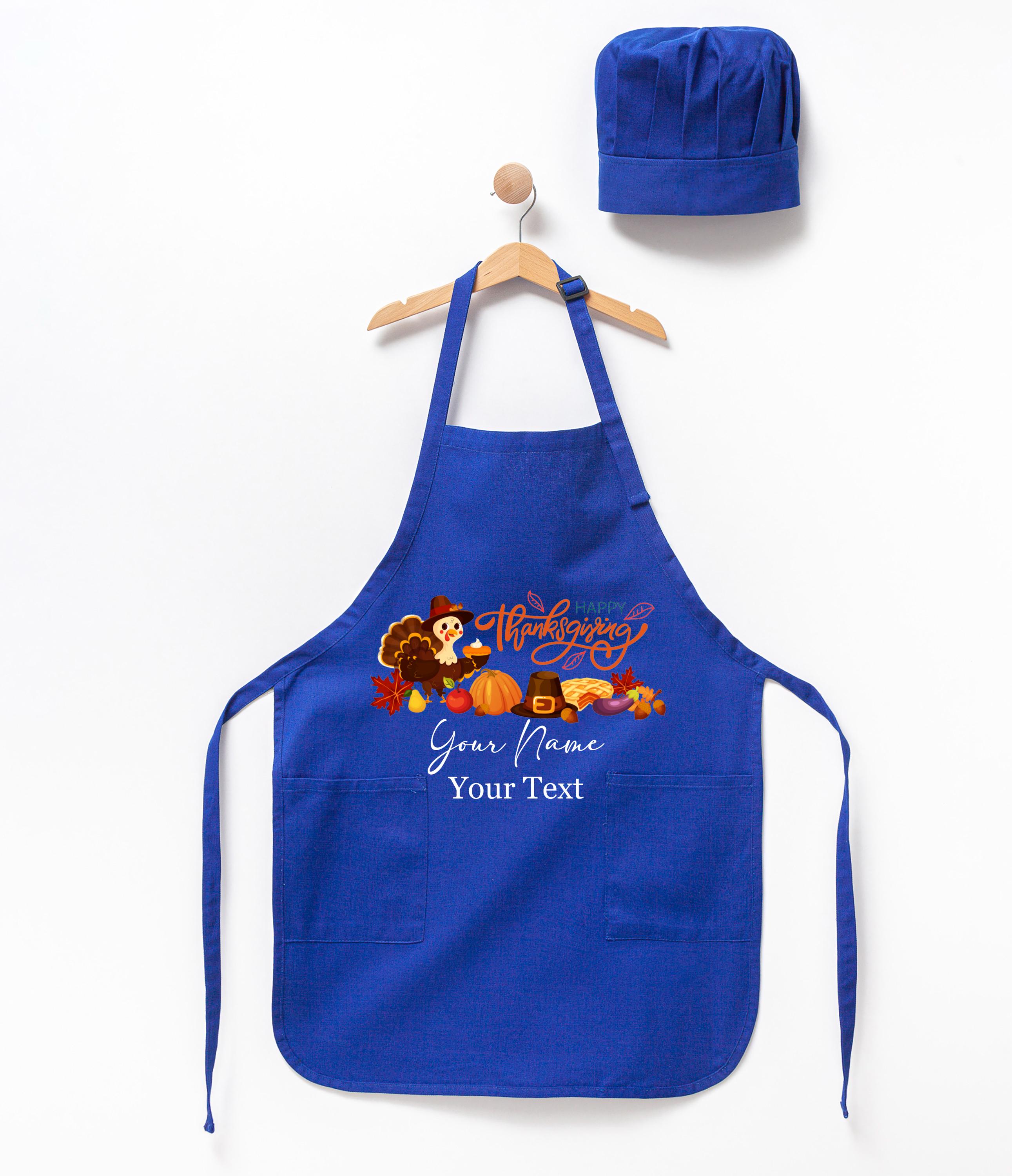 Personalized Thanksgiving Apron: Turkey & Pumpkin Design, Family ...