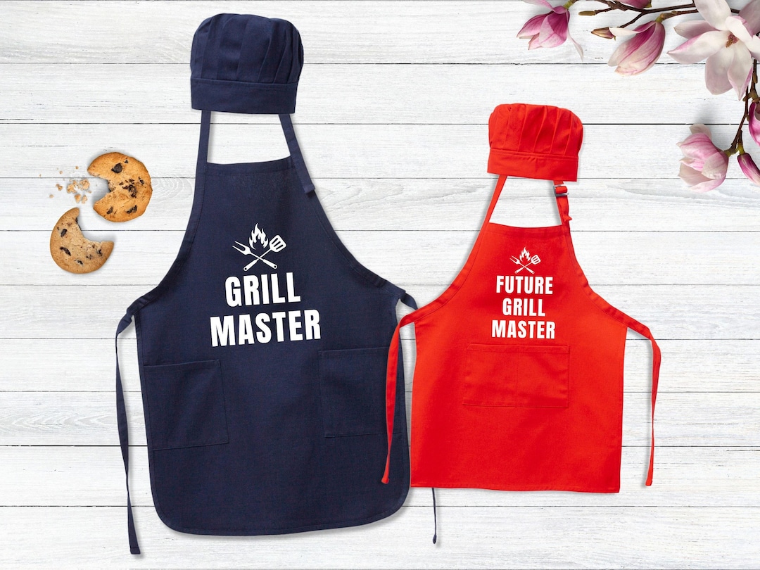 Grill Master Dad & Me Apron Set: Father's Day BBQ Gift - Etsy