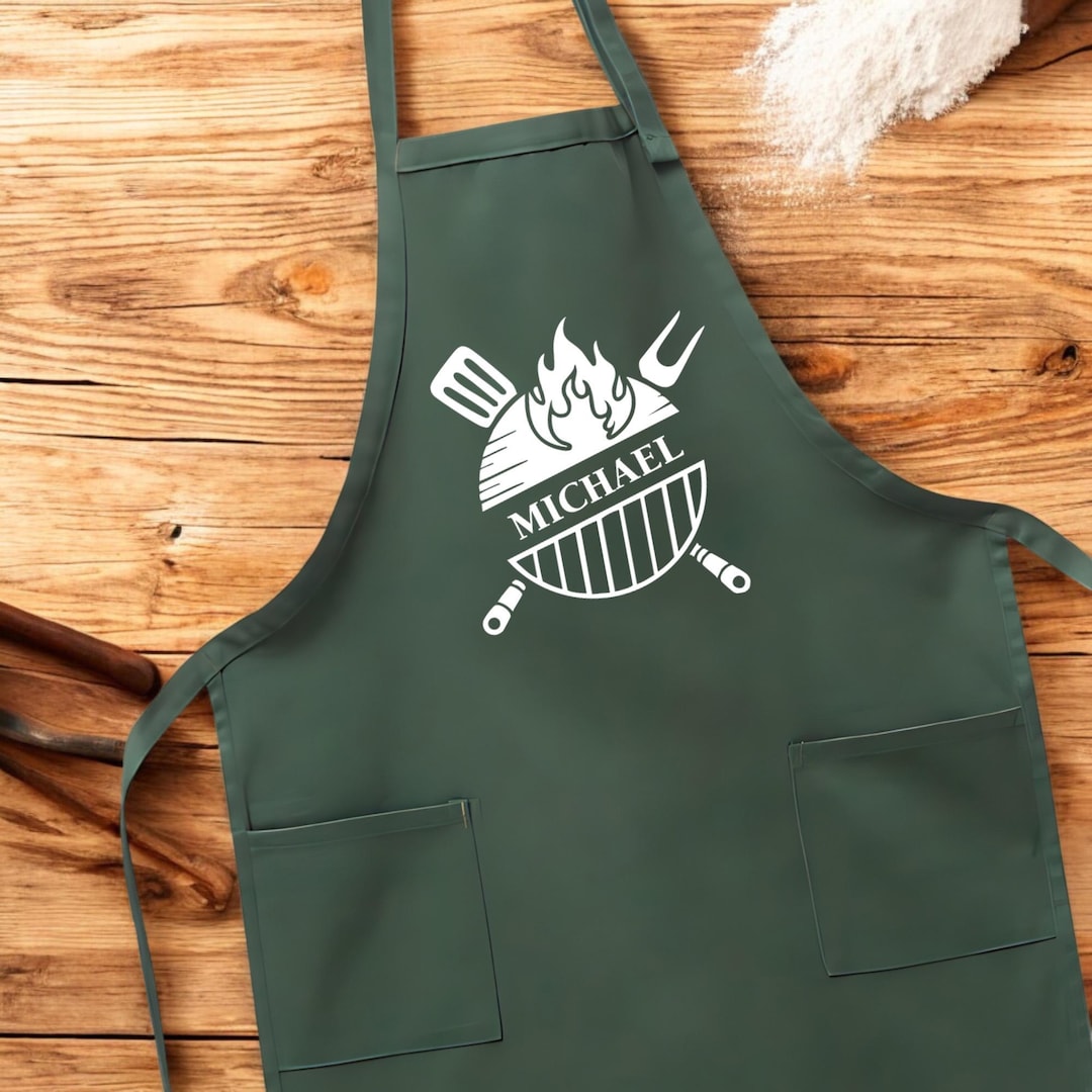 Personalized BBQ Apron for Men: Custom Grill Tools Design - Etsy