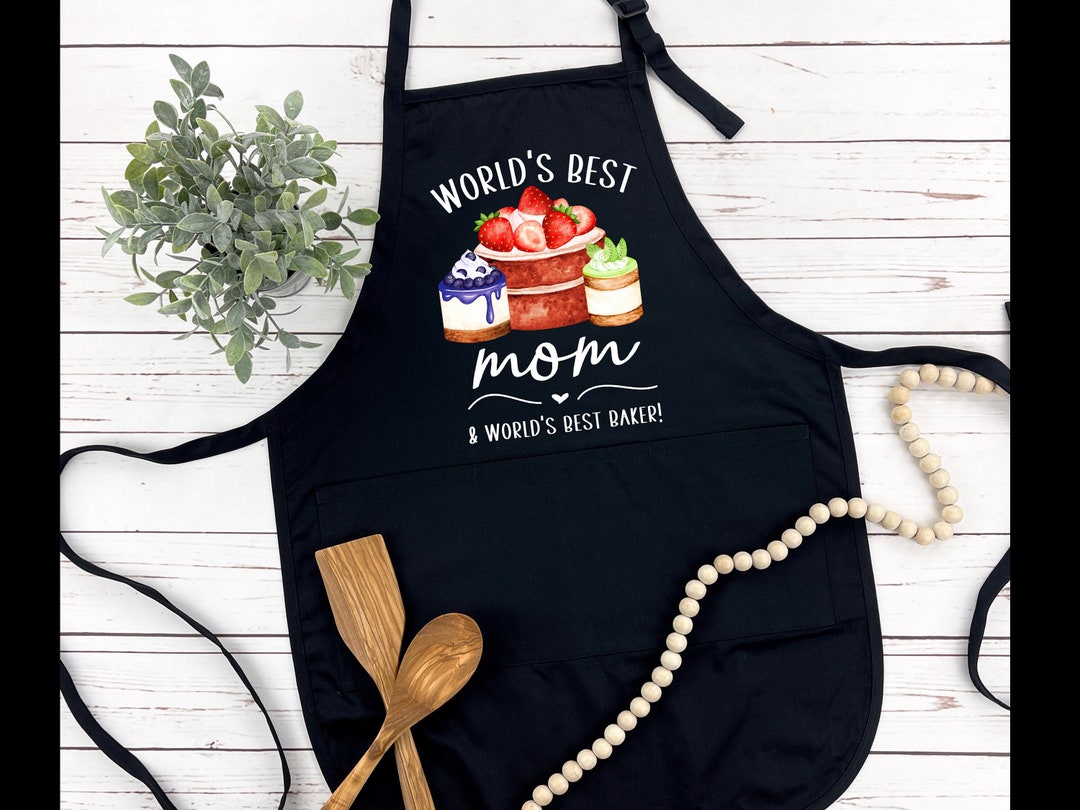 Mom's Kitchen Apron, Best Baker Apron Women Mom, Best Mom Apron, Mother ...