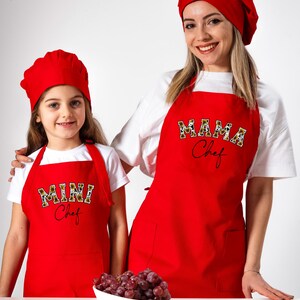 Mama and Mini Chef Apron Set: Matching Mother Daughter Aprons - Etsy