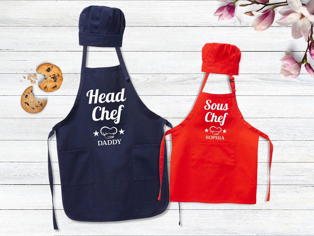 Custom Head Chef Apron, Custom Sous Chef Apron, Father's Day Gift - Etsy