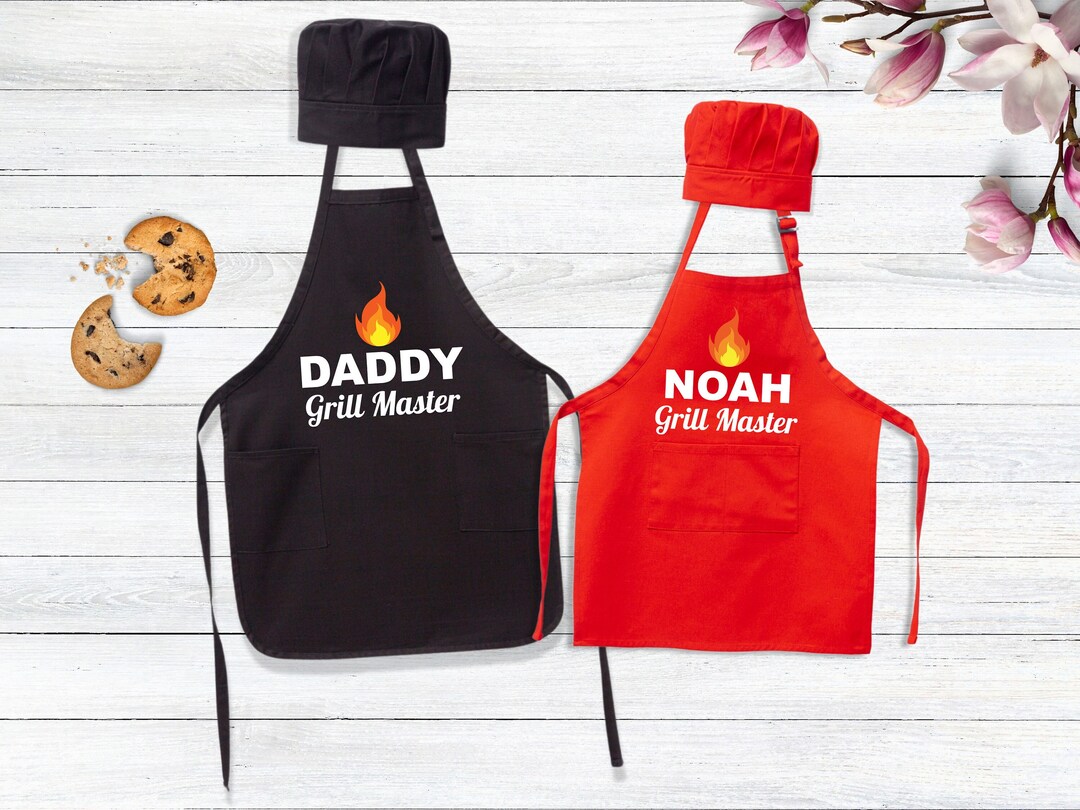 Custom Daddy and Me Grill Master Apron, Father's Day Gift, Dad and Me ...