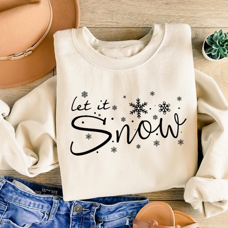 Let It Snow Sweater - Etsy