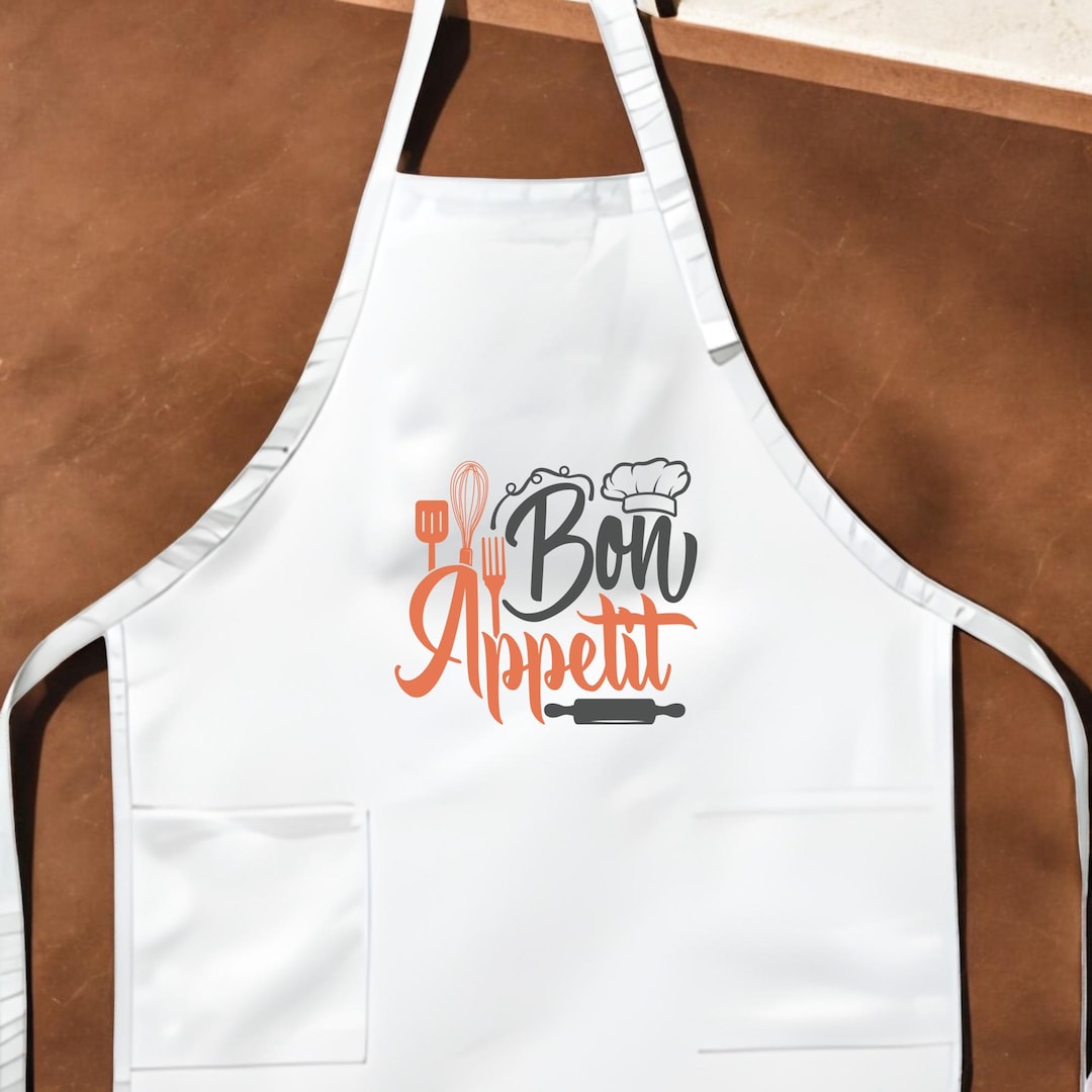 Bon Appétit Chef Apron: Unisex Kitchen Cooking Apron - Etsy