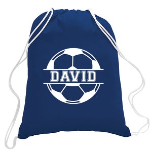 Personalized Soccer Drawstring Bag: Custom Sport Backpack - Etsy