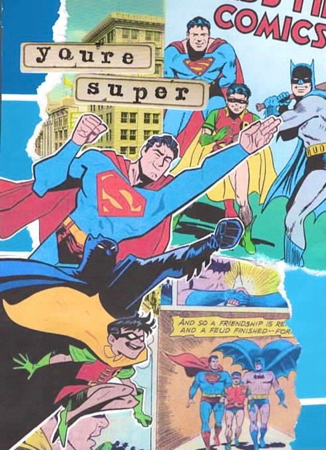 Superhero Comic Father’s Day Card - Etsy