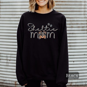 Custom Sheltie Mom Sweatshirt, Sheltie Sweatshirt, Personalized Sheltie ...