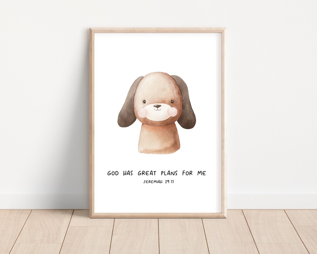 Christian Bible Poster, Kids Poster, Dog Animals, Puppy Poster, God Has ...
