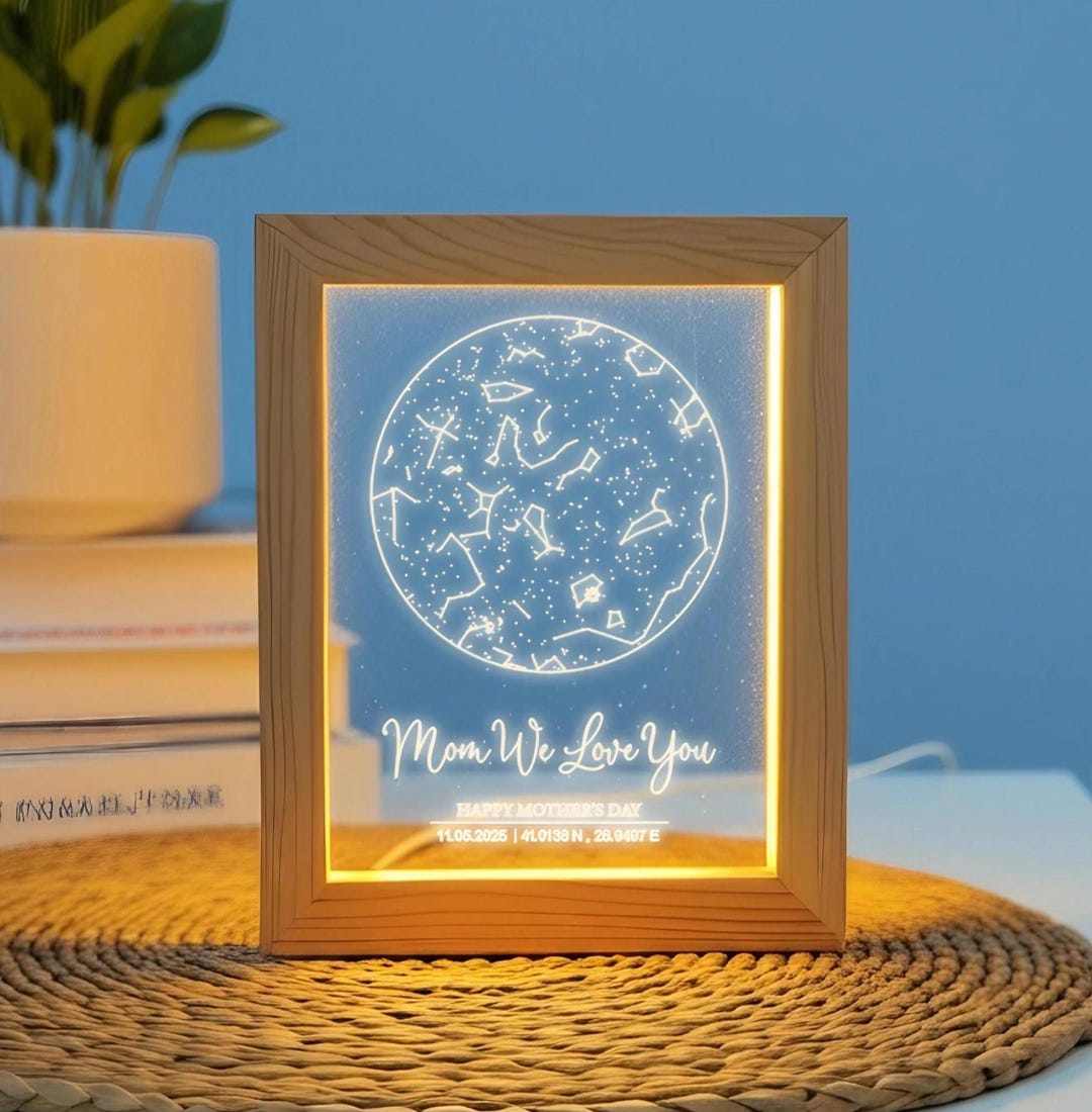 Personalized Constellation Map - Mothers Day Gift From Kid - First Time ...