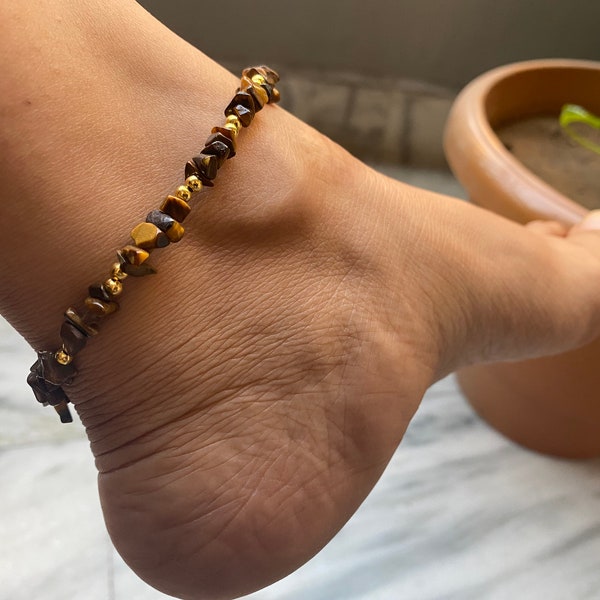 Stone Anklet - Etsy