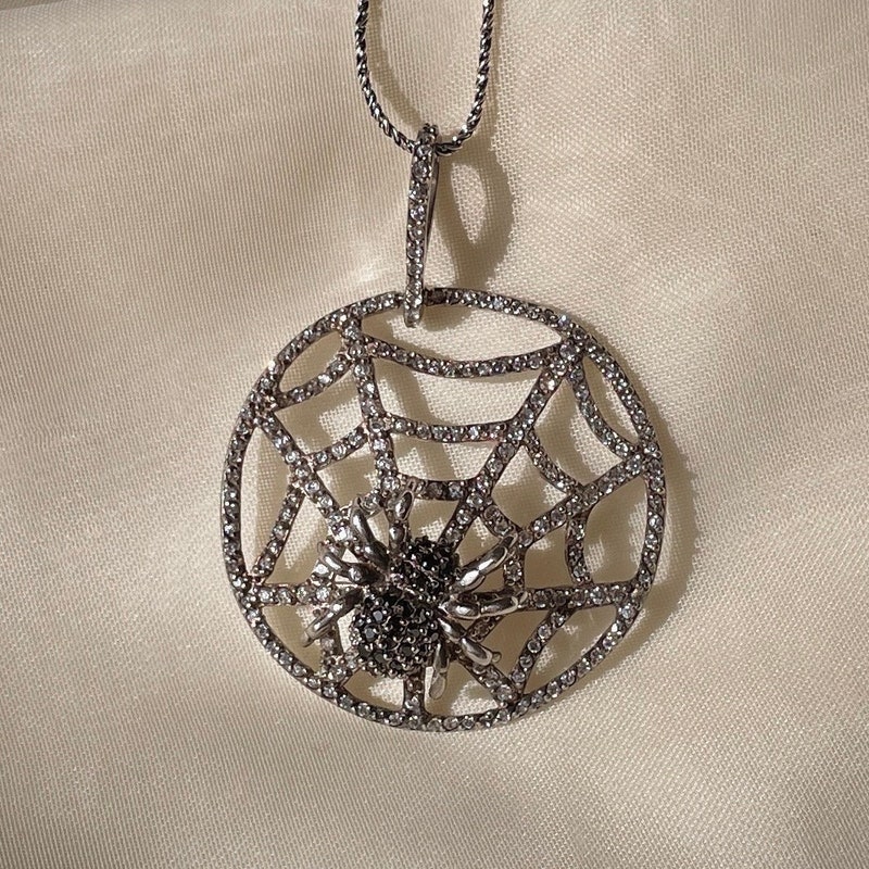 Spider Web Necklace - Etsy