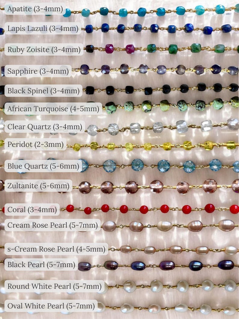 Ruby Zoisite Beaded Necklace 18K Gold Vermeil, Natural Gemstone ...