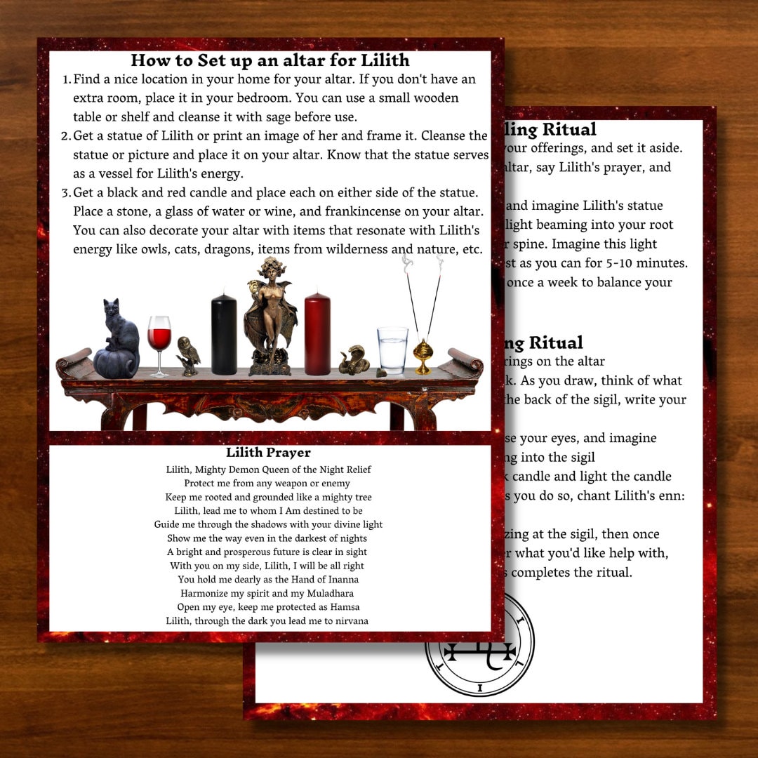 Lilith Evocation Guide: How to Set up an Altar for Lilith - Etsy