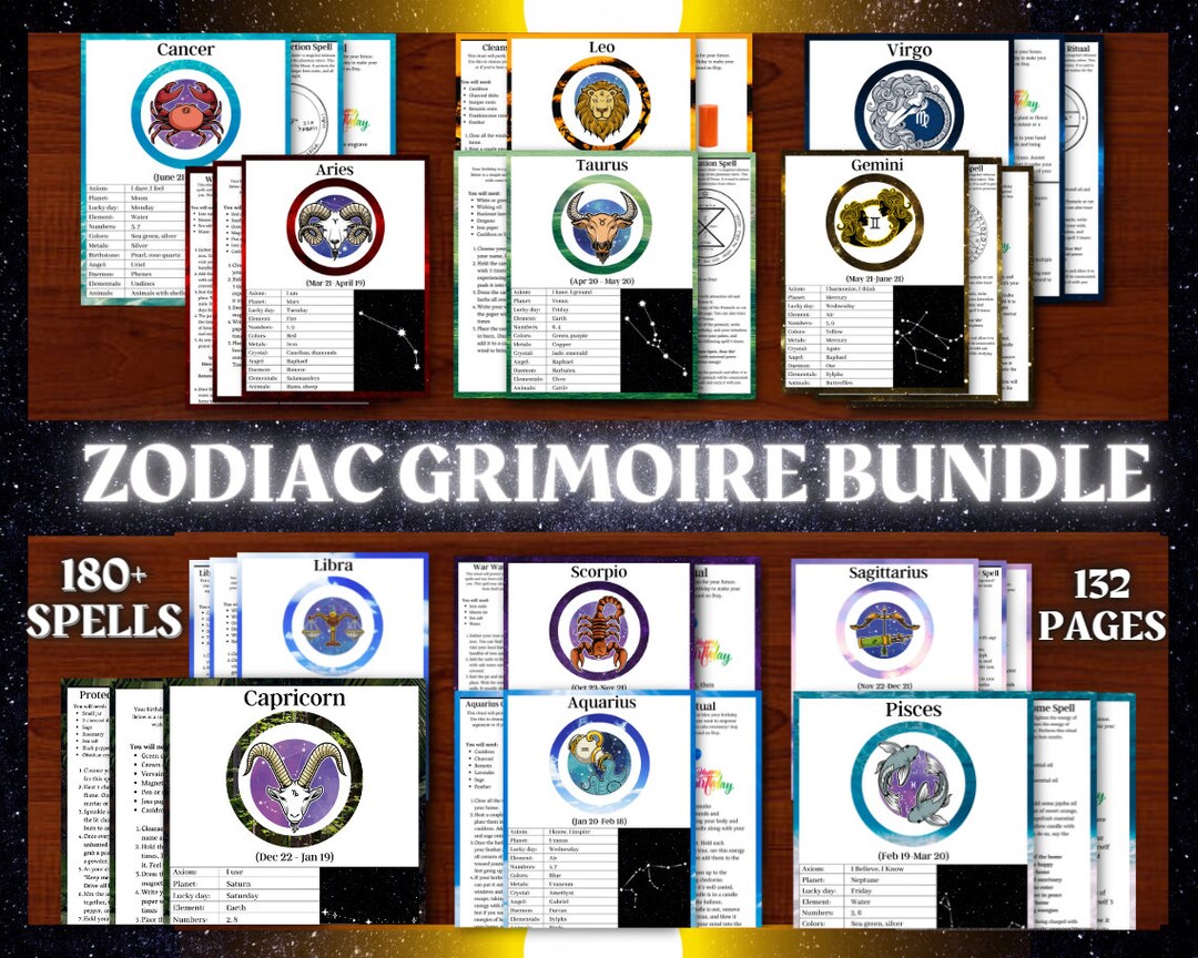 Zodiac Book of Spells: 12 Spell Kits & Altar Guides for Each Zodiac ...