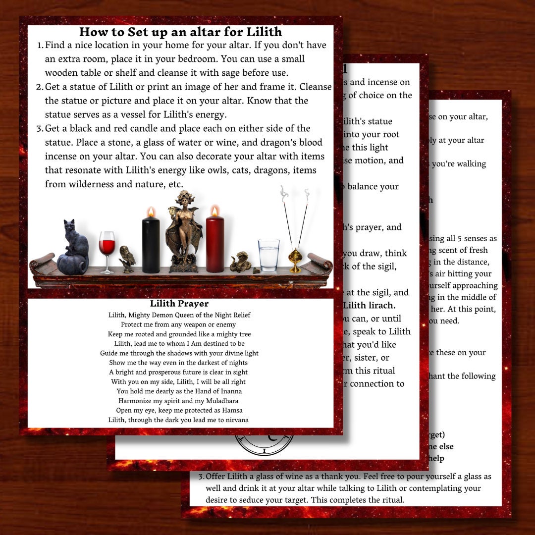 Lilith Evocation Guide: How to Set up an Altar for Lilith | Altar Guide ...