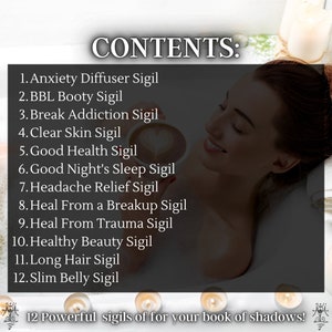 Health & Beauty Sigil Magick Grimoire Pages: 12 Powerful Sigils for ...