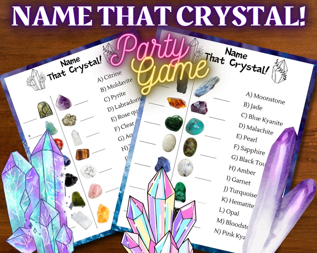 Party Game for Witches & Crystal Lovers: Name That Crystal! - Etsy