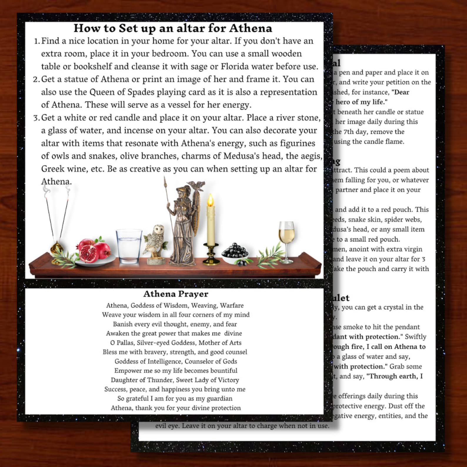 Athena Altar Guide Printable: How to Work With the Greek Goddess of War ...