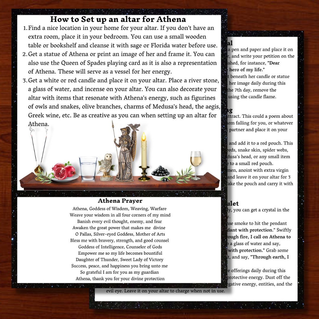 Athena Altar Guide Printable: How to Work With the Greek - Etsy Australia