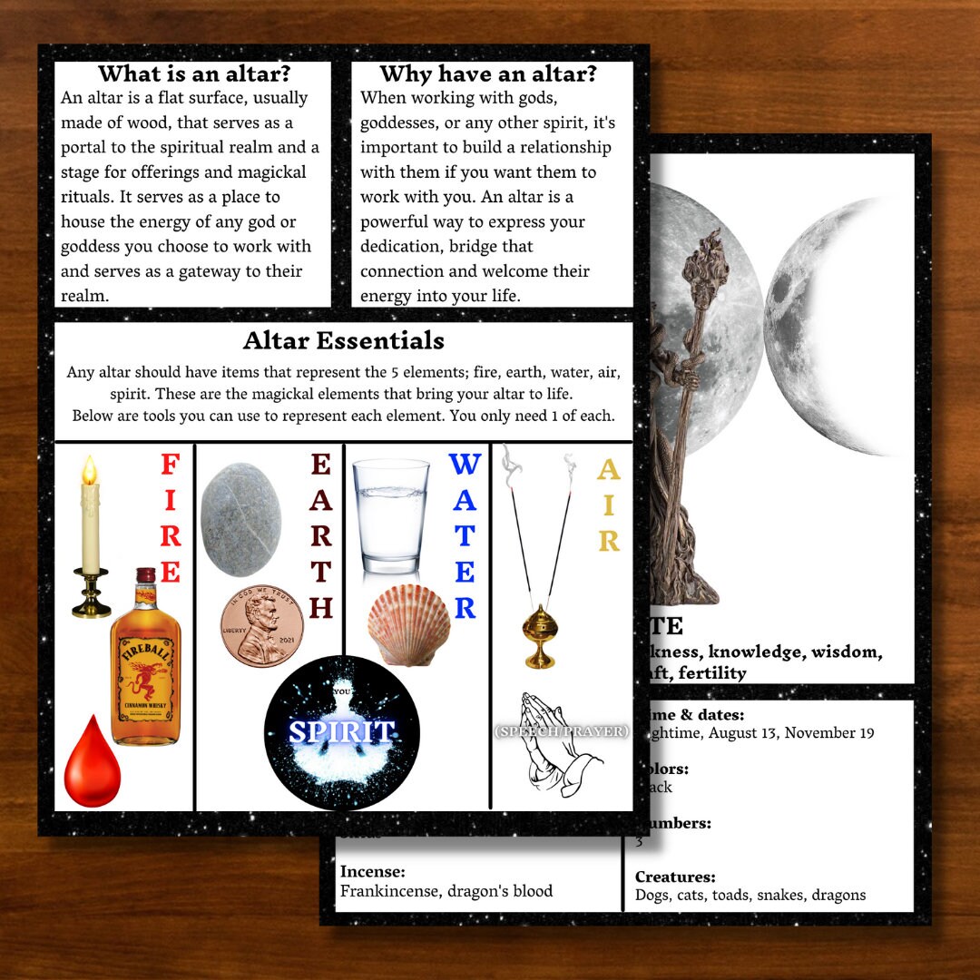 How to Evoke Hekate: DIY Altar Guide Goddess Hecate Altar - Etsy