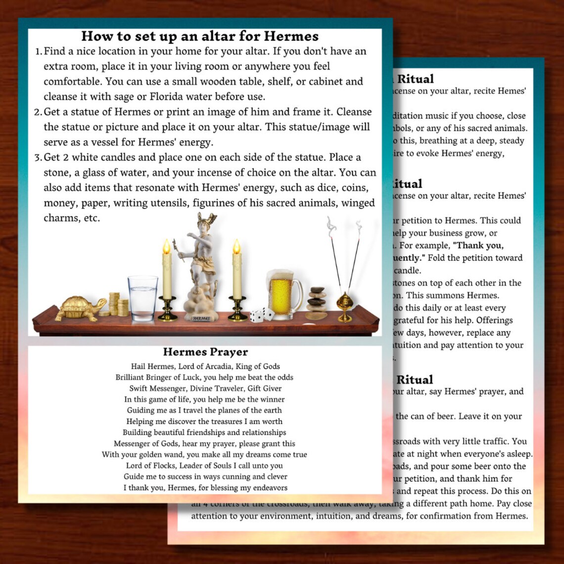 Hermes Evocation Guide: Greek Deity Altar Guide Printable | Hermes ...