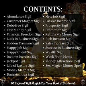 Sigil Money Magick Grimoire Pages: 25+ Sigils, Spells & Rituals for ...