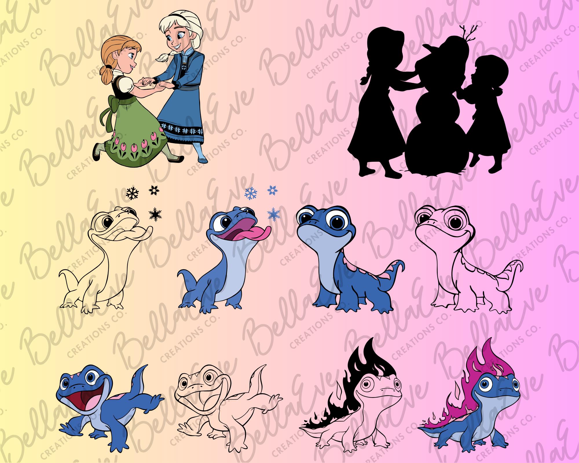 Frozen Kids & Bruni Frozen 2- Digital Download SVG, PDF, PNG, Studio 3 ...