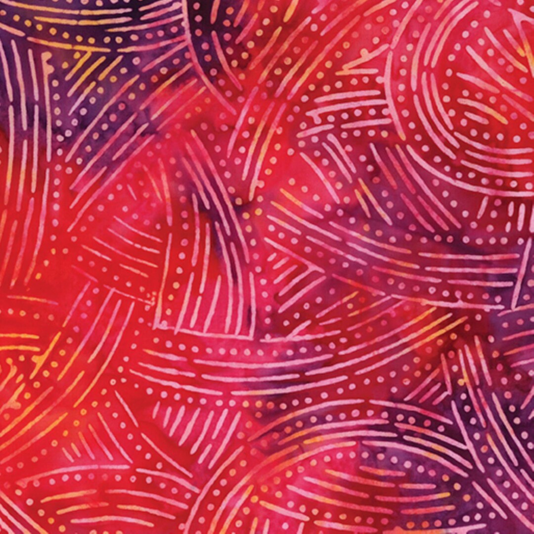 Bali Batik Tropical Cove Red & Violet - Etsy