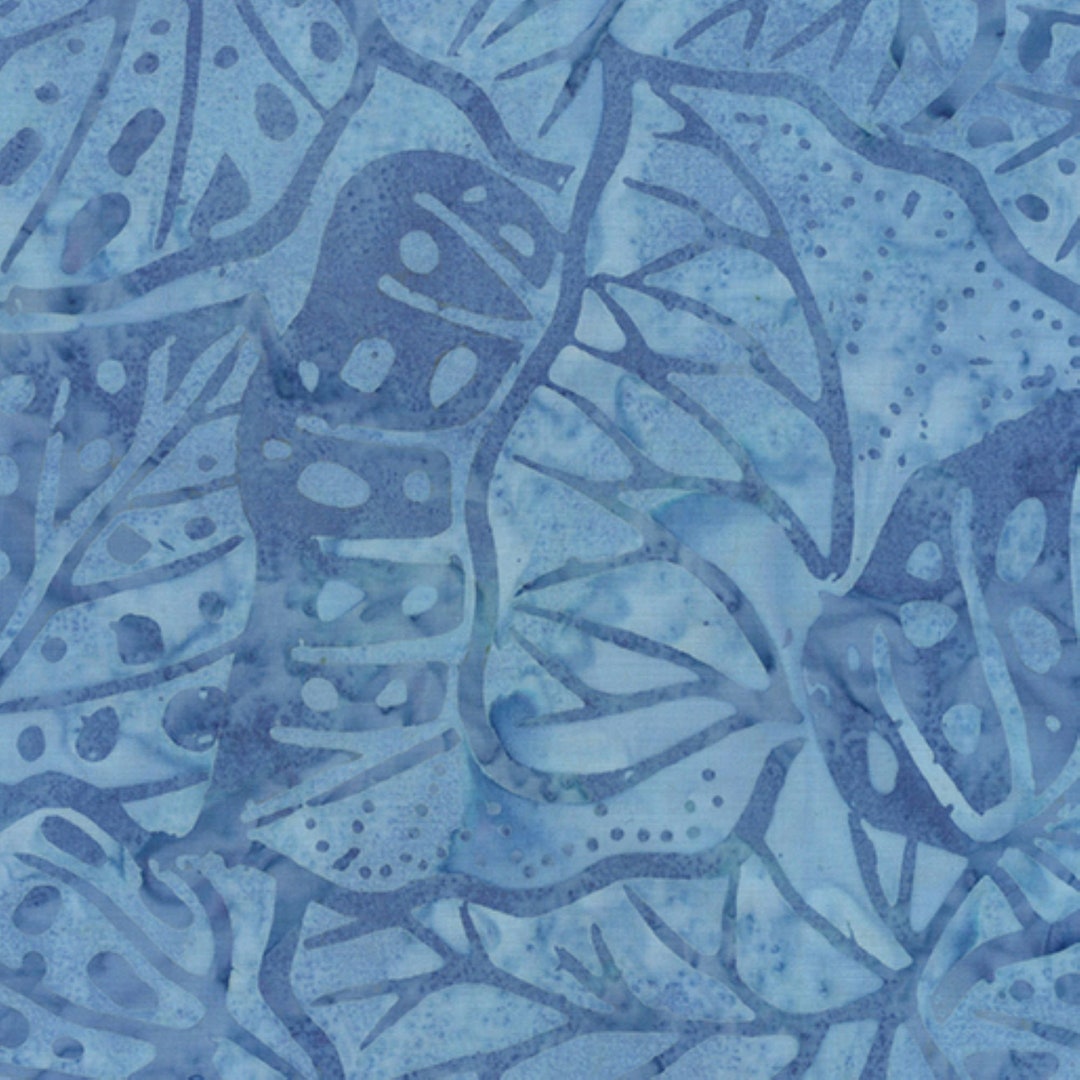 BX Bali Batik: Monstera Light Blue Denim 0923150B - Etsy