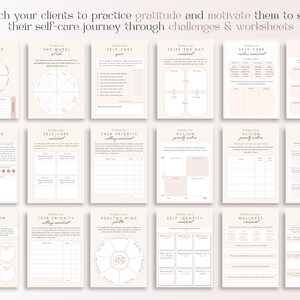 Self-care Coaching Worksheets: Canva Template Bundle, 152 Lead Magnet ...
