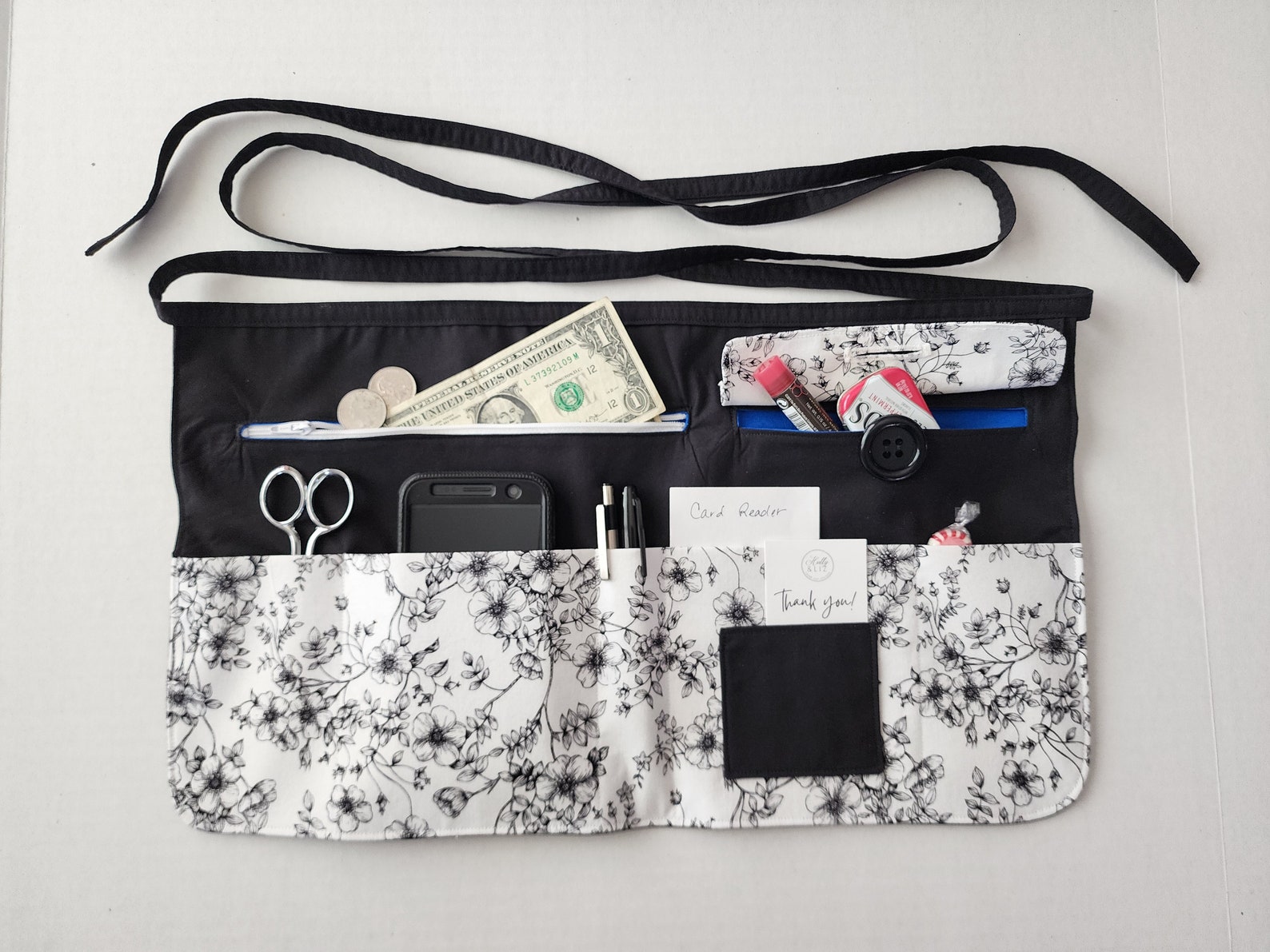 Custom 8 Pocket Vendor Apron With Zipper - Perfect for Farmers Markets ...