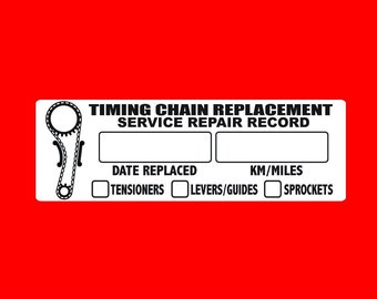 Timing Belt Stickers Replacement Reminder Gloss Yellow - Etsy