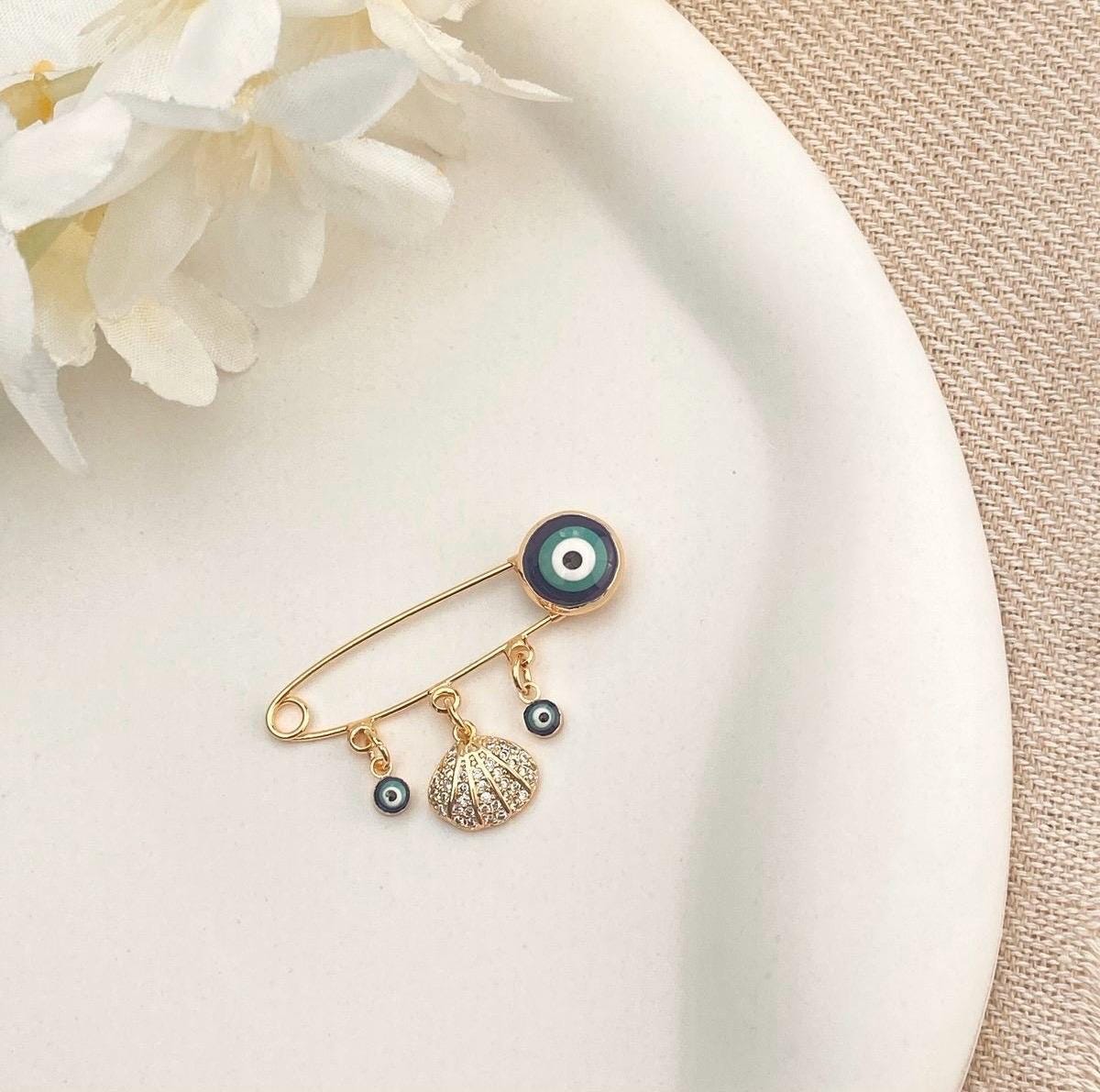 Personalized Gold Baby Pin With Name Safety Pin Brooch Present for ...