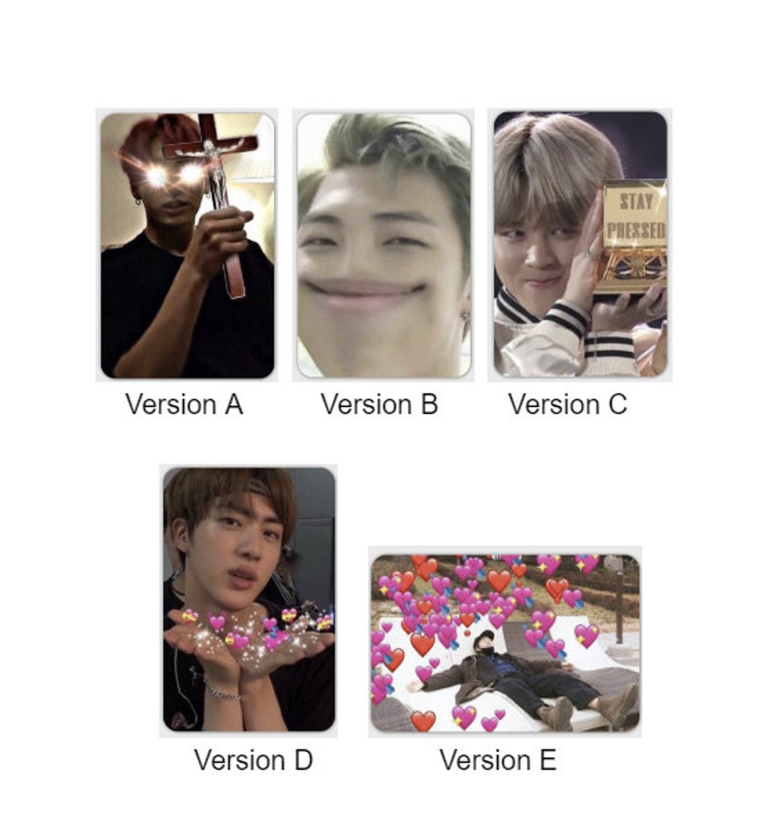 BTS Meme Photocards - Etsy