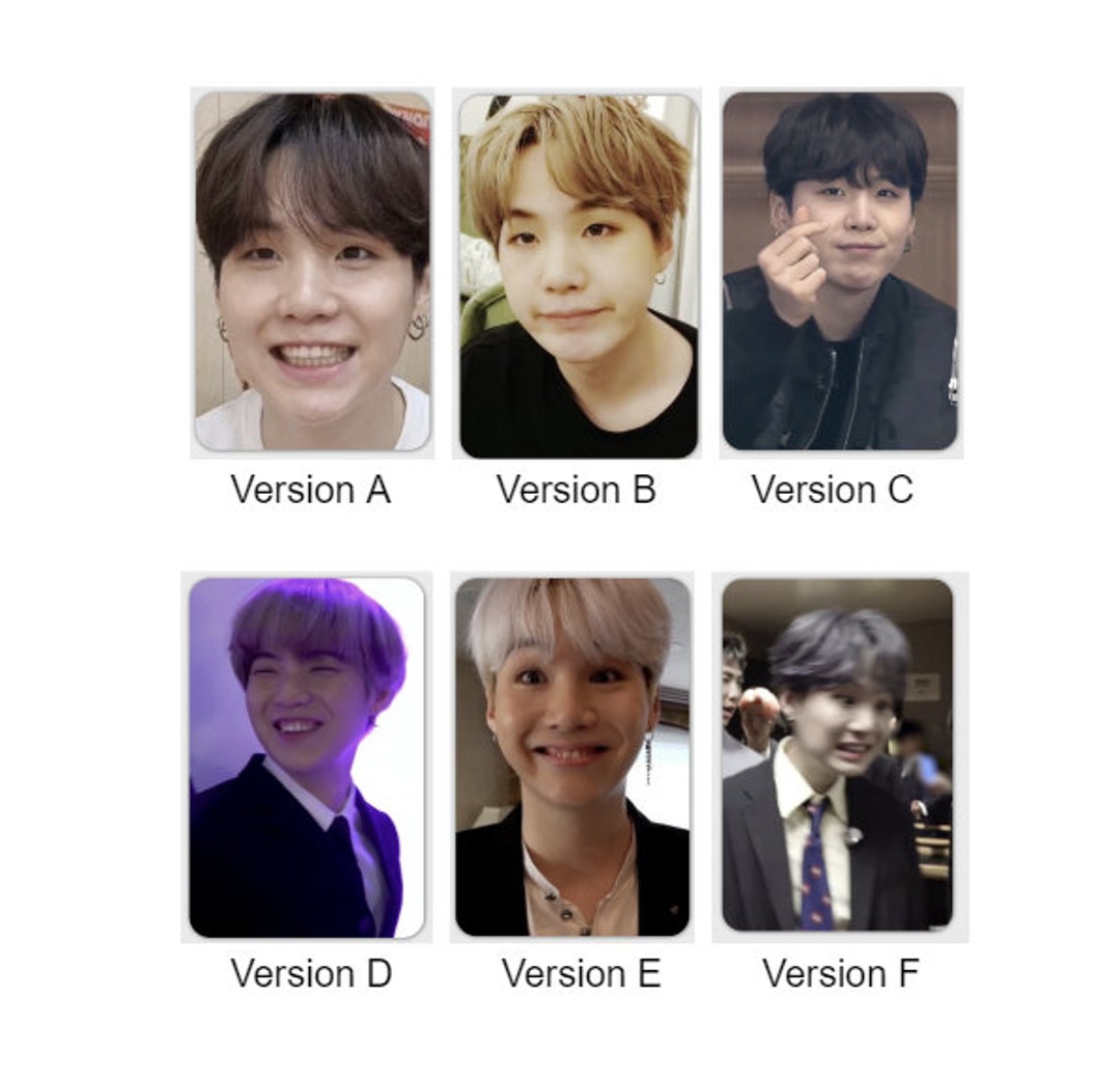 BTS Suga Photocards - Etsy