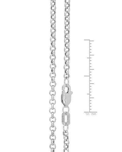 10k White Gold Rolo Chain Necklace 2.3 Mm 16to 20 - Etsy