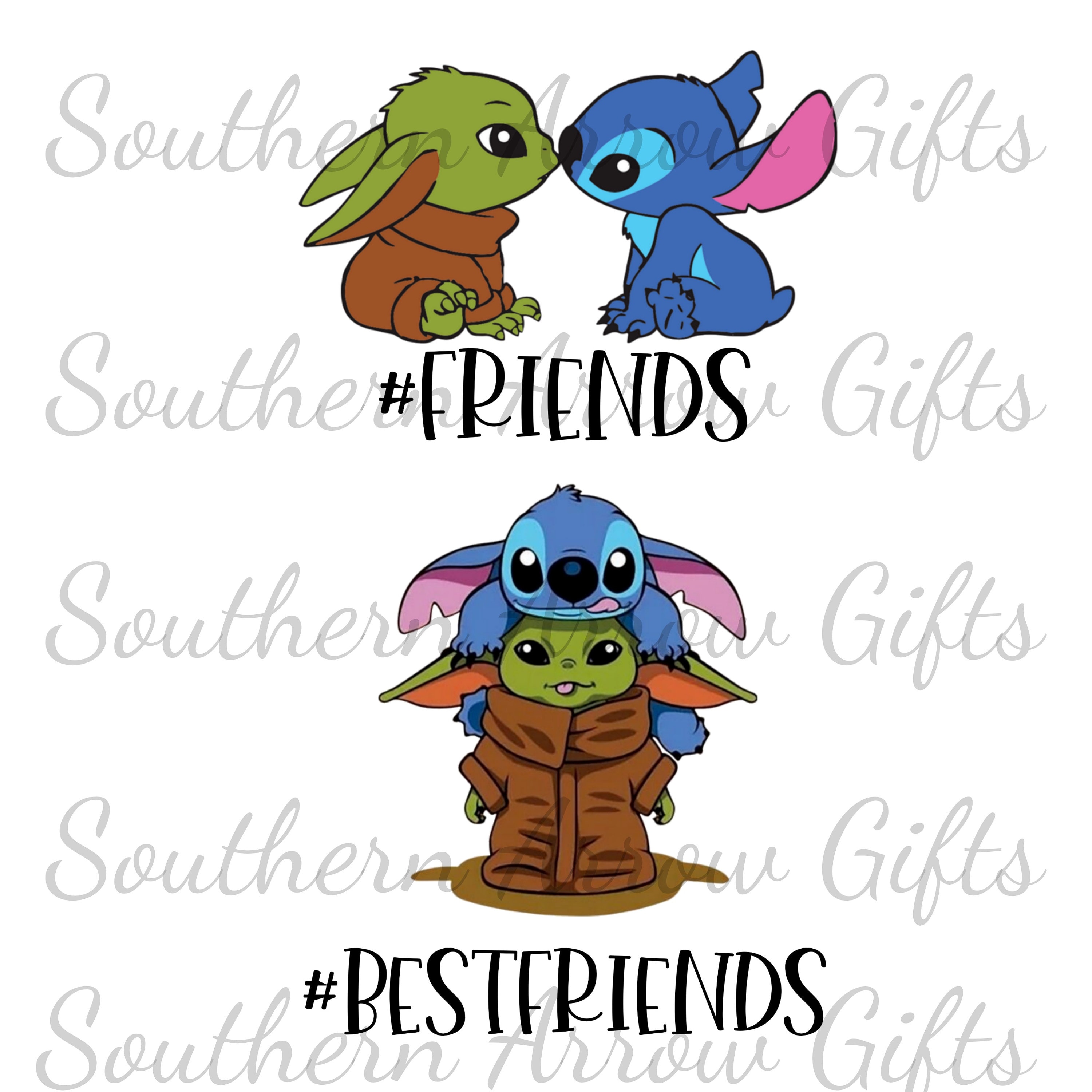 Stitch & Baby Yoda Friends Forever Instant Download - Etsy