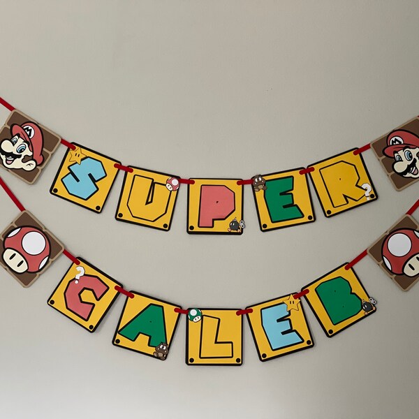 Super Mario Banner - Etsy