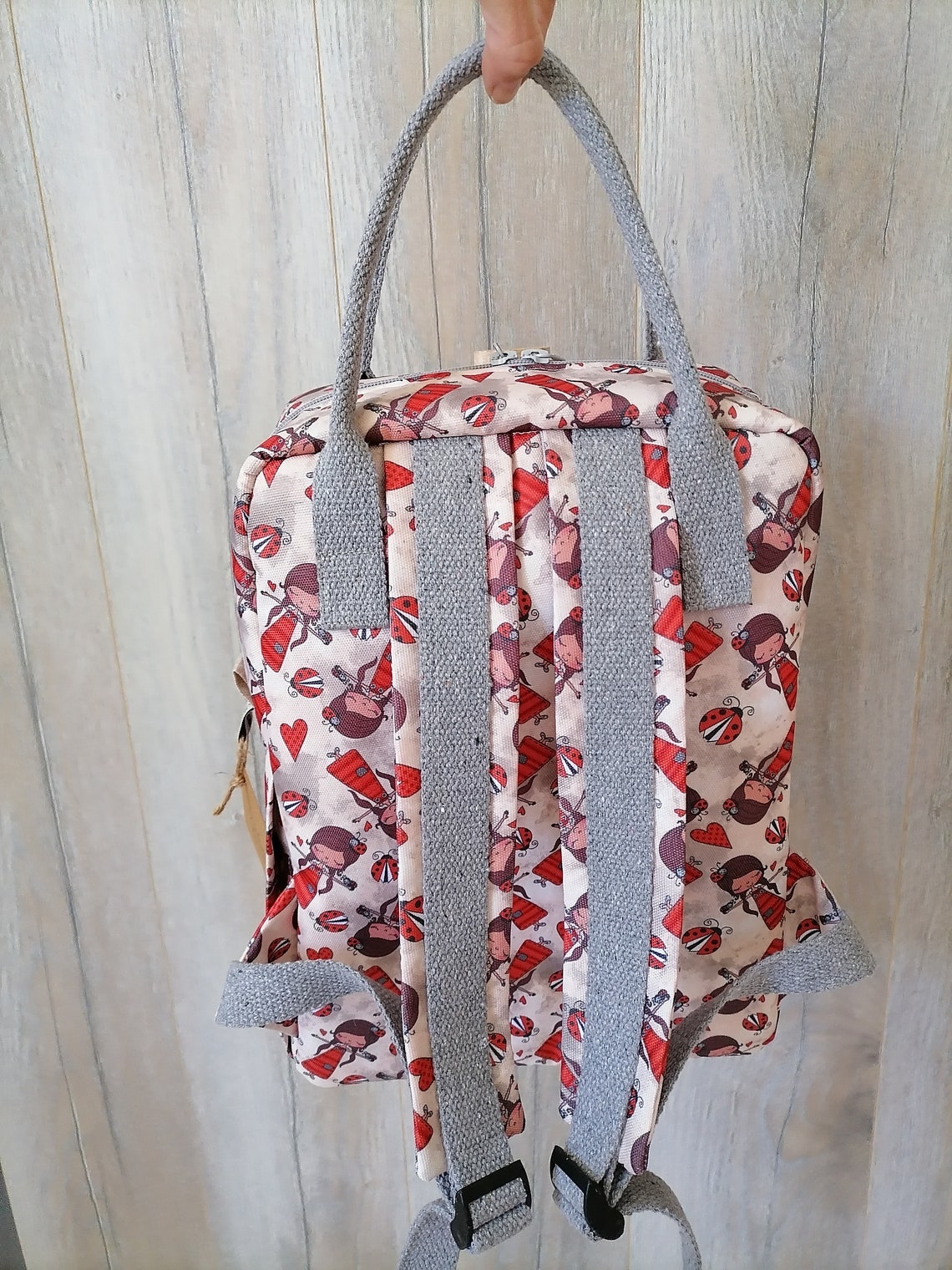 L Size Red Girl Kids Backpack Toddler Bag Nursery Kindergarden Rucksack ...