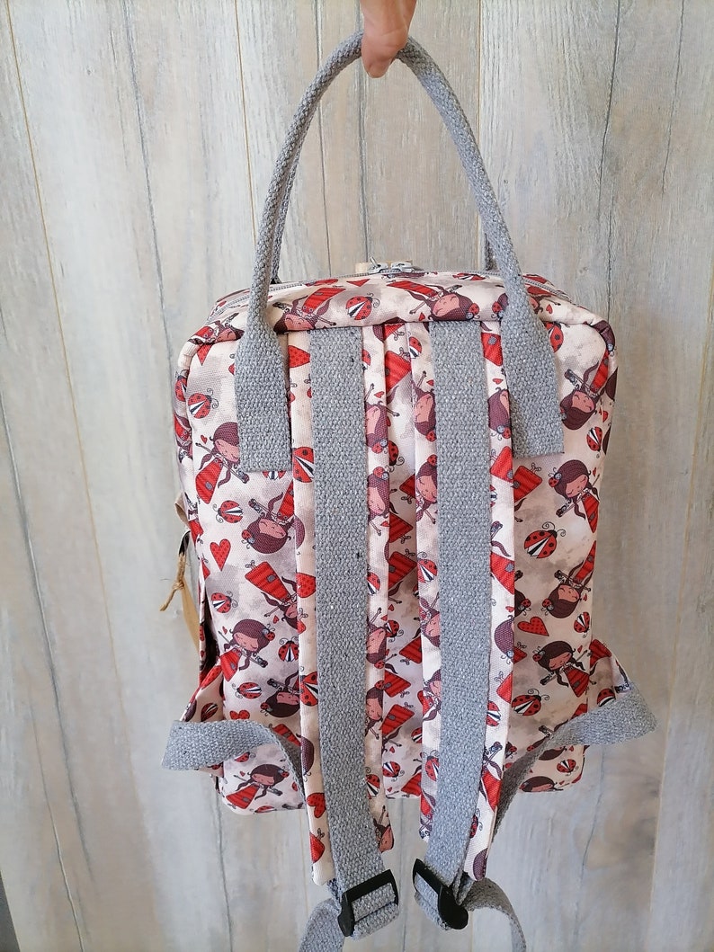 L Size Red Girl Kids Backpack Toddler Bag Nursery Kindergarden - Etsy